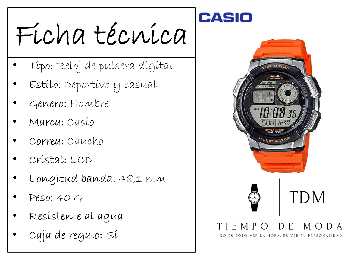 Reloj Hombre Casio AE-1000W-4BV – Tiempo de Moda
